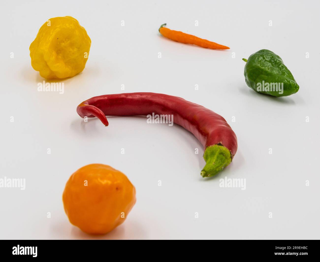 Close up different color peppers hi-res stock photography and images ...