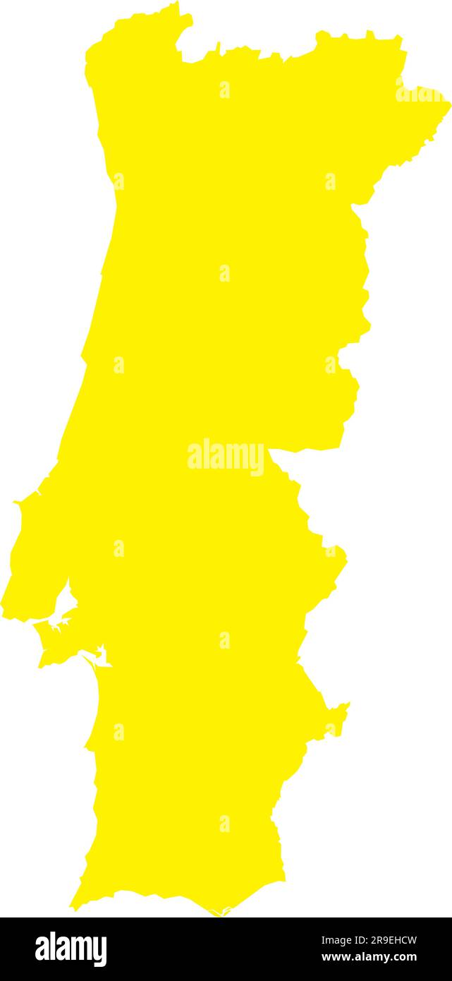 YELLOW CMYK color map of PORTUGAL Stock Vector Image & Art - Alamy