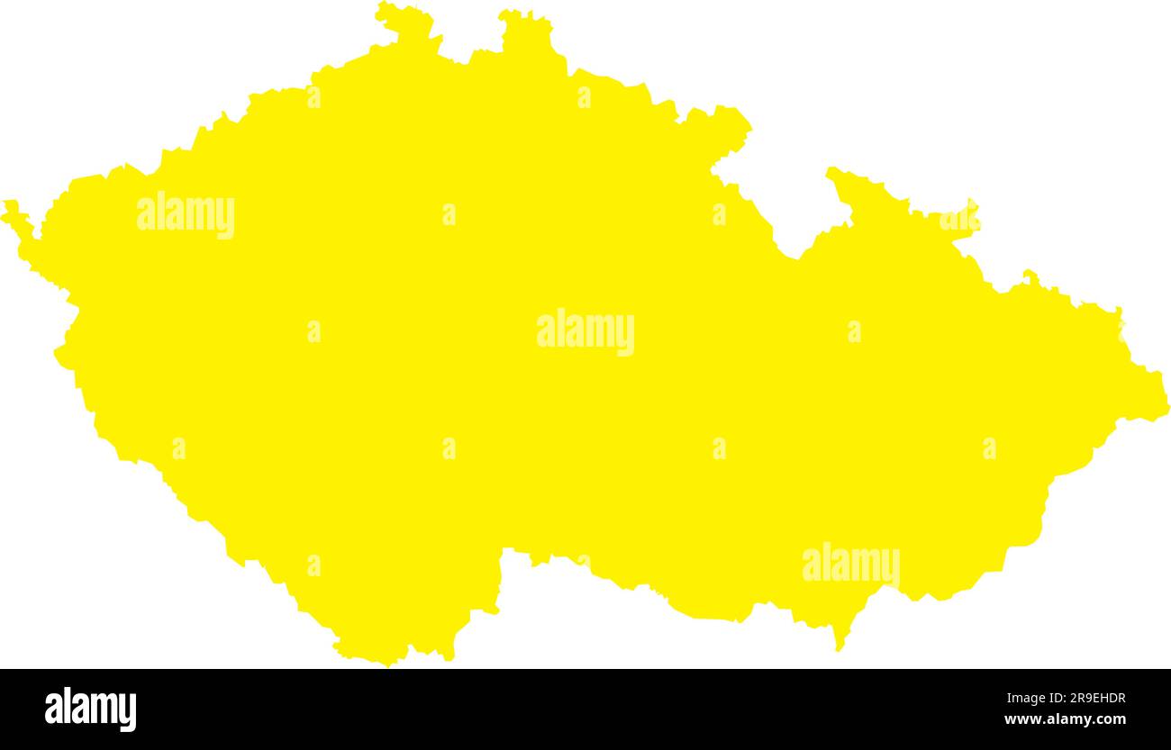 YELLOW CMYK color map of CZECH REPUBLIC Stock Vector Image & Art - Alamy