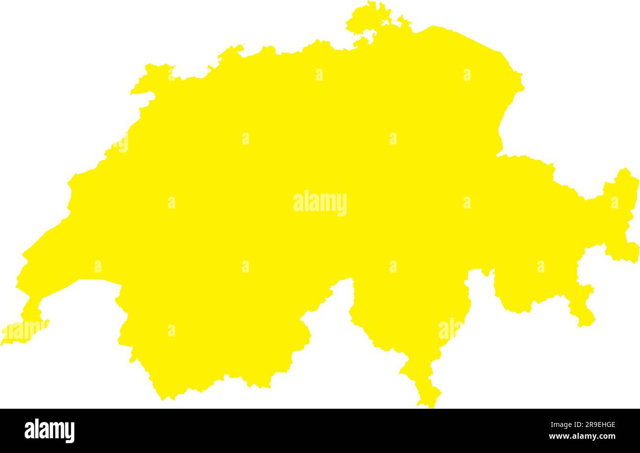 YELLOW CMYK color map of SWITZERLAND Stock Vector Image & Art - Alamy