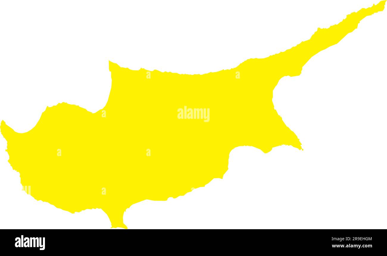 YELLOW CMYK color map of CYPRUS Stock Vector Image & Art - Alamy