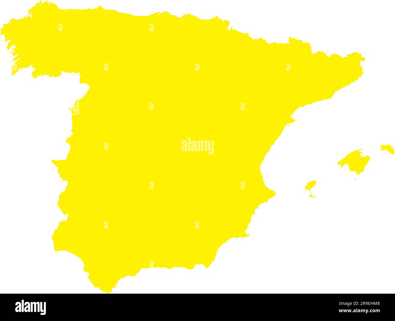 Spain map outline Stock Vector Images - Alamy