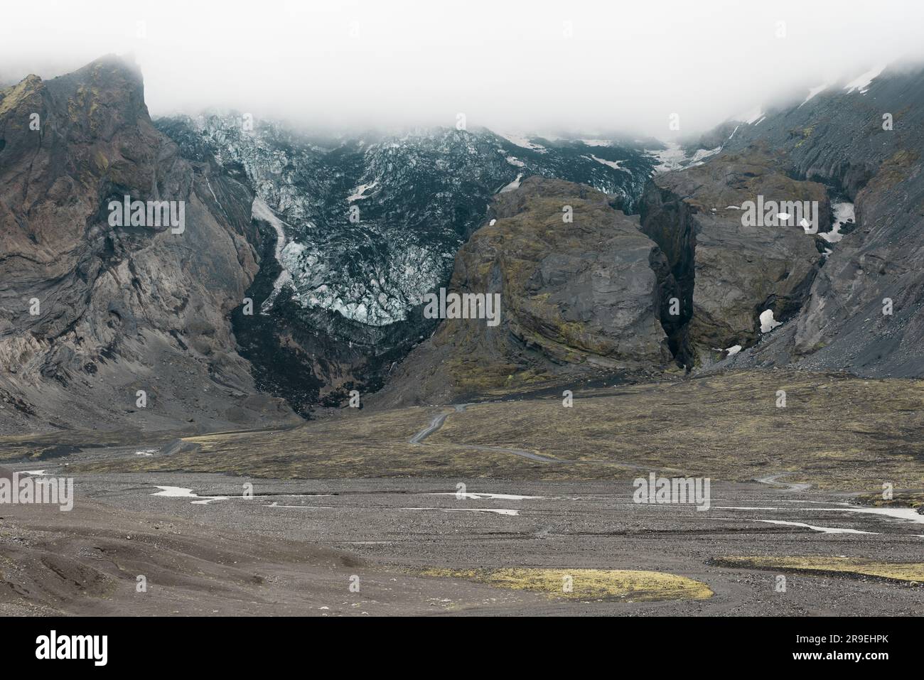 Eyjafjallajökull glacier in Iceland, is the glacier which covers the ...