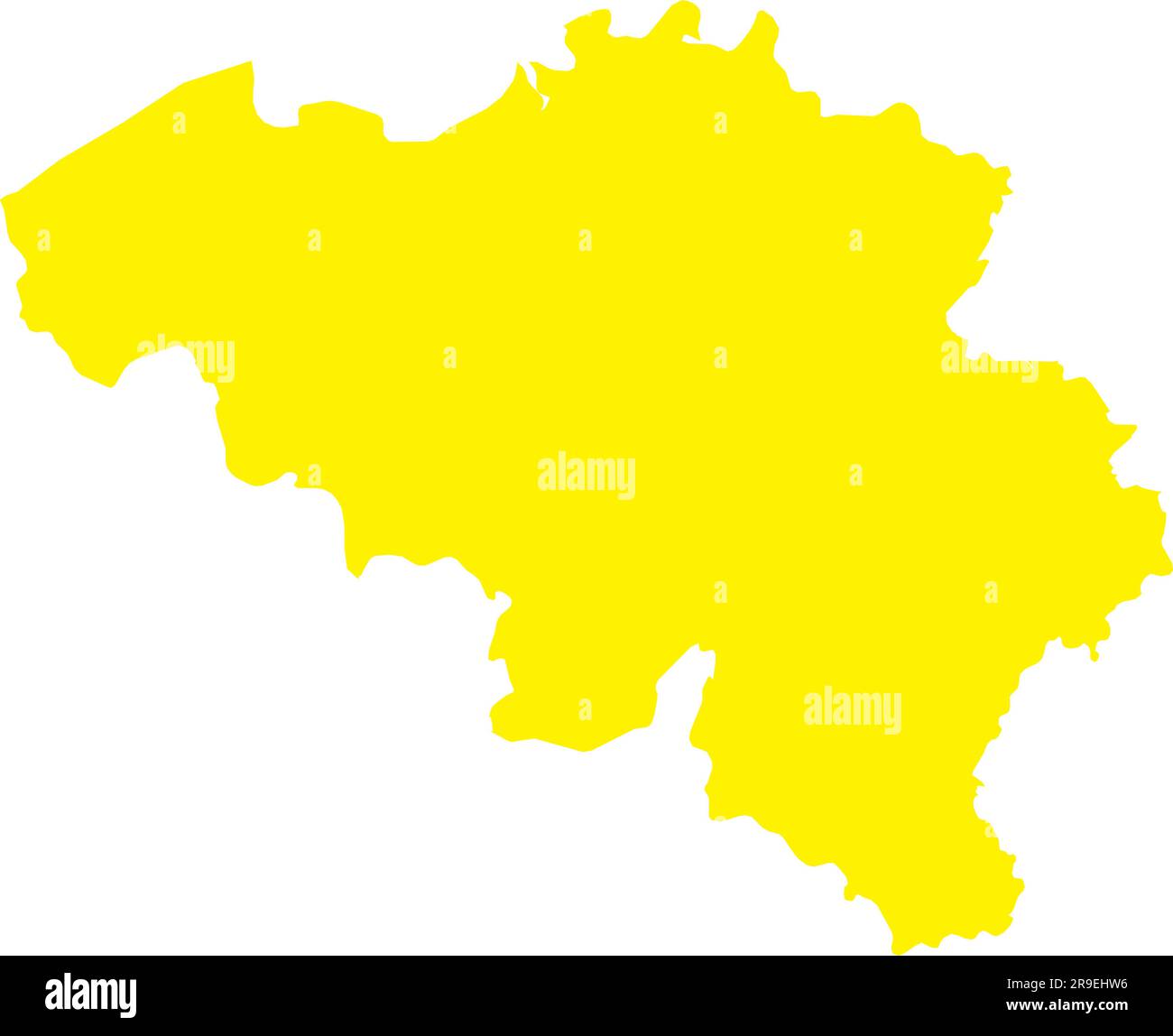 YELLOW CMYK color map of BELGIUM Stock Vector Image & Art - Alamy