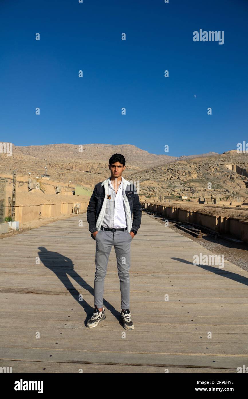 Persepolis, Iran - January 1, 2023: Young Iranian man (fellows) dressed ...