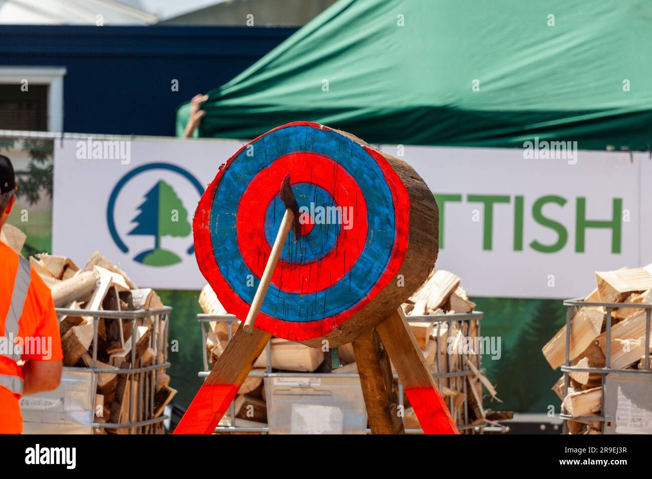 axe throwing competition at the Royal Highland Show, Ingliston ...