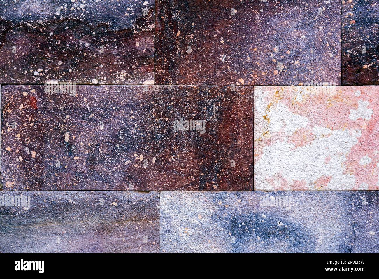 Natural stone tiled blocks close up texture background, textured and ...