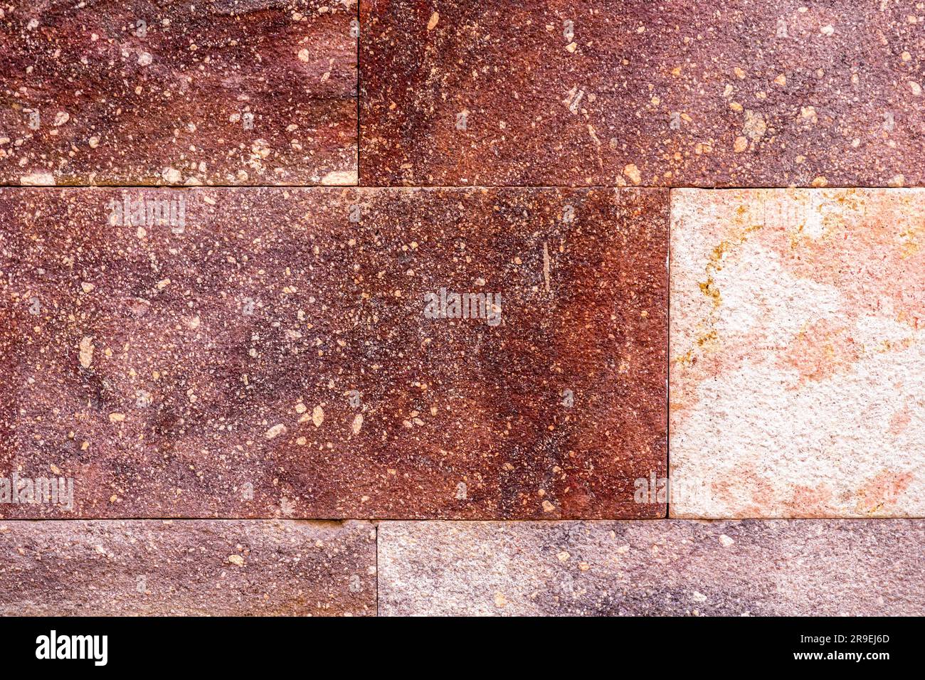 Natural stone tiled blocks close up texture background, textured and ...