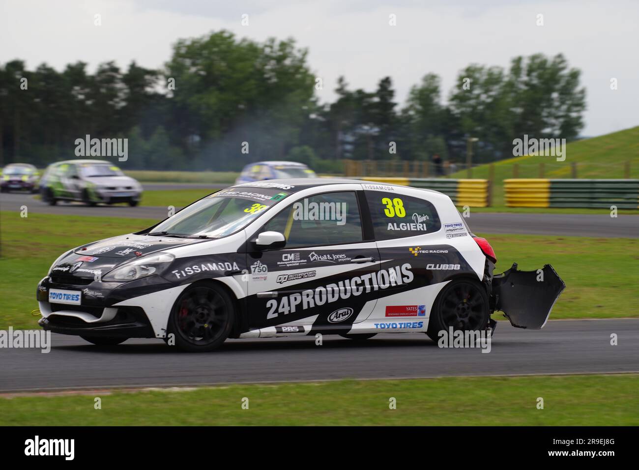 Dalton on Tees, 25 June 2023. Olivier Algieri driving a Renault Clio ...