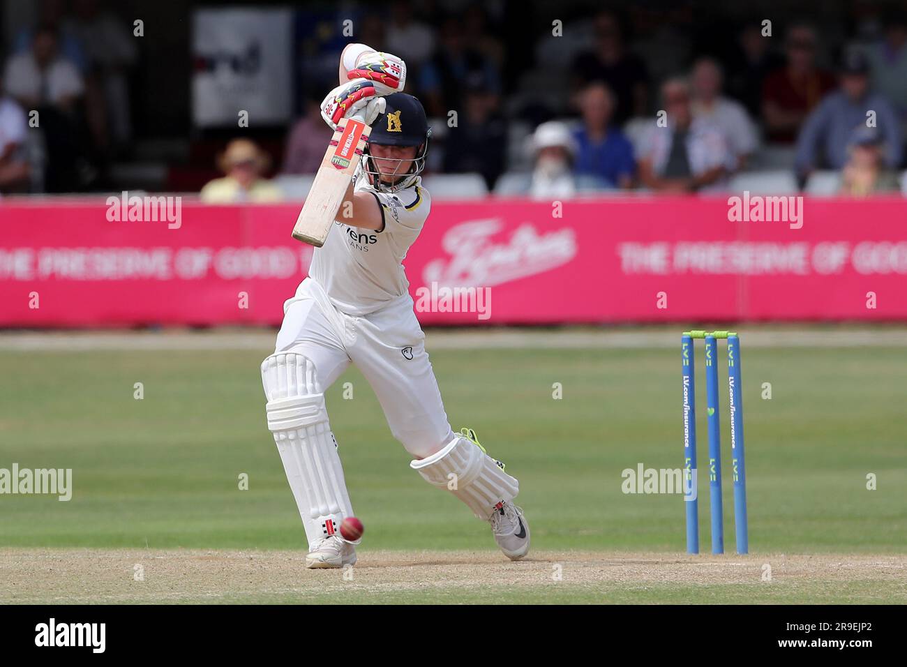 Dan Mousley in batting action for Warwickshire during Essex CCC vs ...