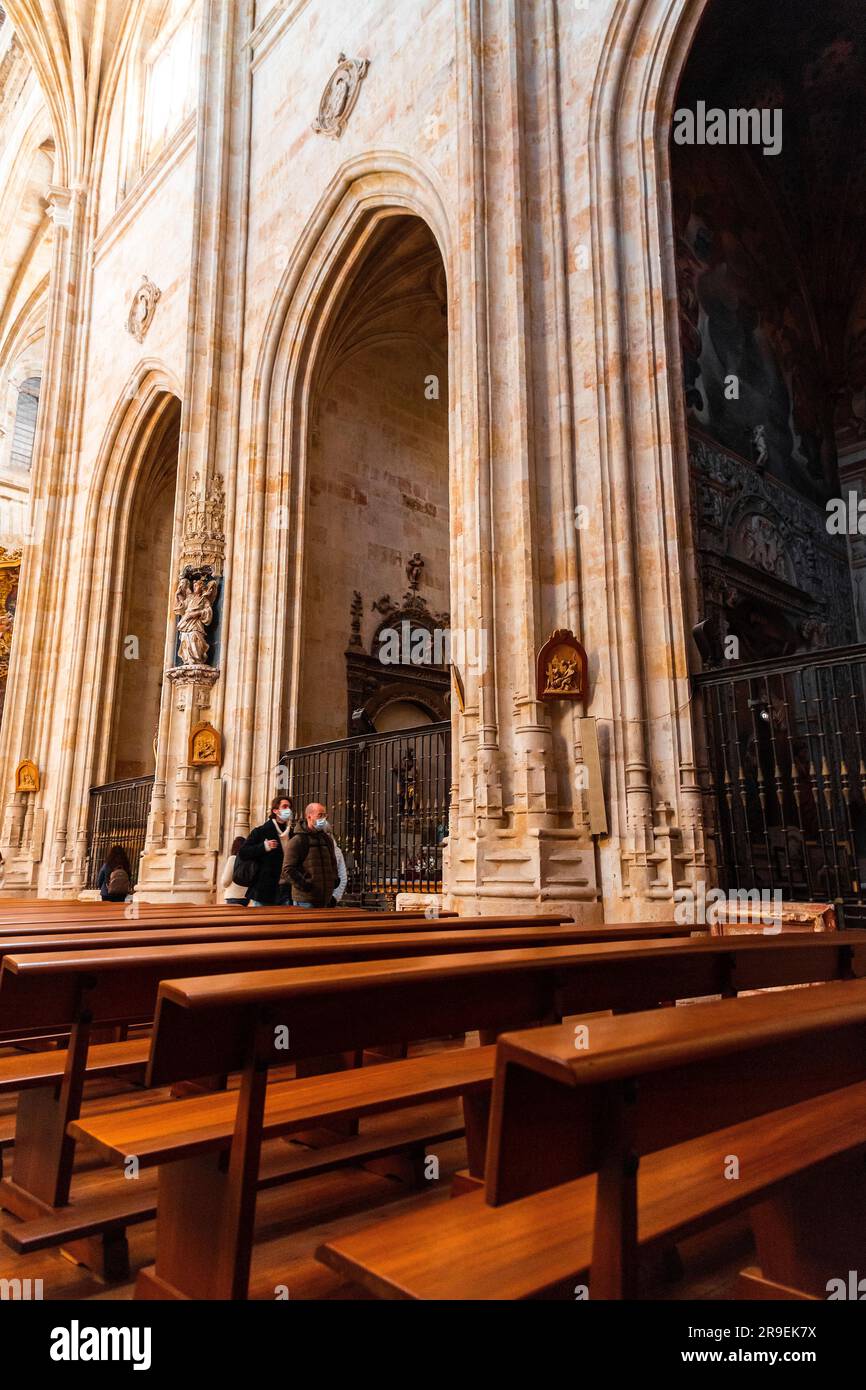 Salamanca, Spain - February 20, 2022: Detail from the interior of St ...