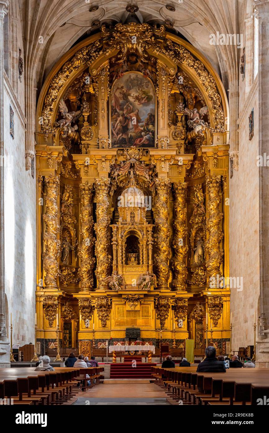 Salamanca, Spain - February 20, 2022: Detail from the interior of St ...