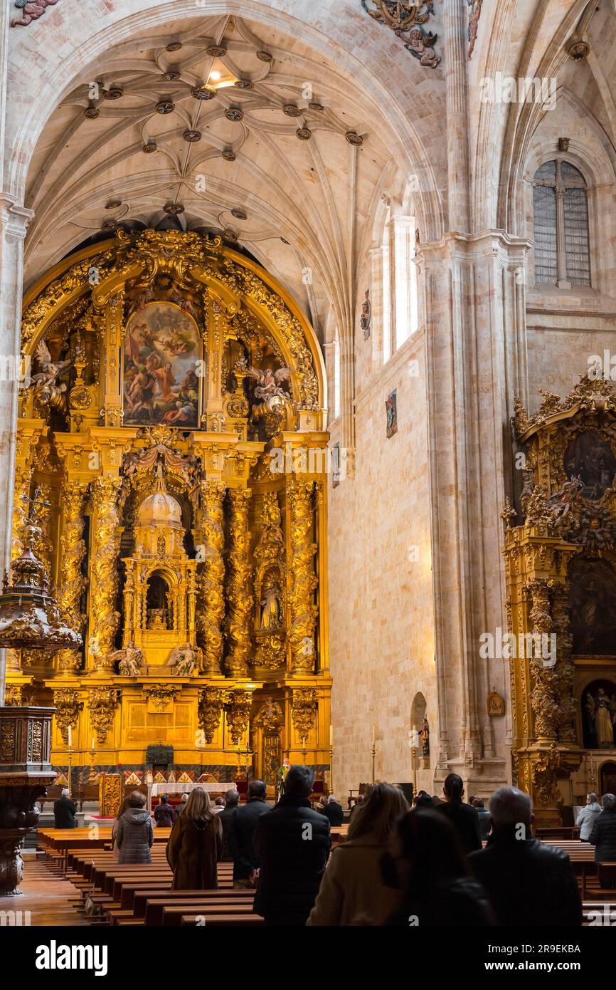 Salamanca, Spain - February 20, 2022: Detail from the interior of St ...