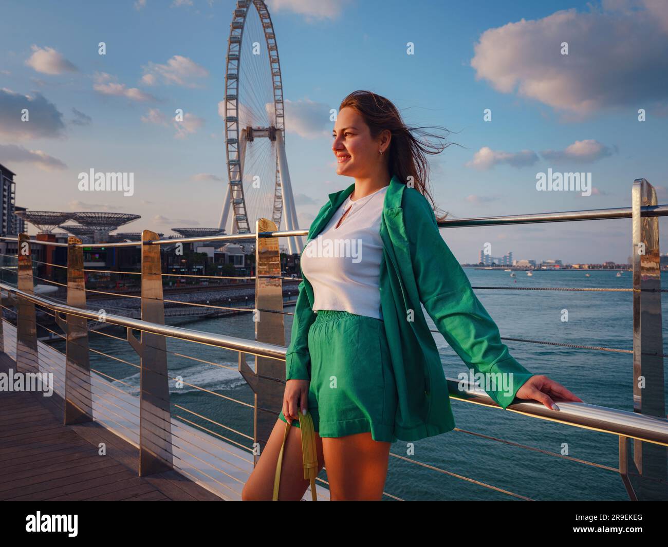 Woman arab expat happy hi-res stock photography and images - Alamy