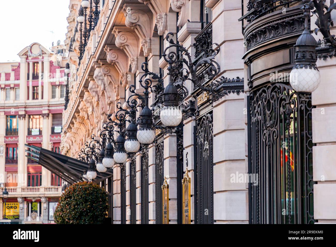 Madrid, Spain - FEB 19, 2022: The Four Seasons Hotel at the Plaza de ...