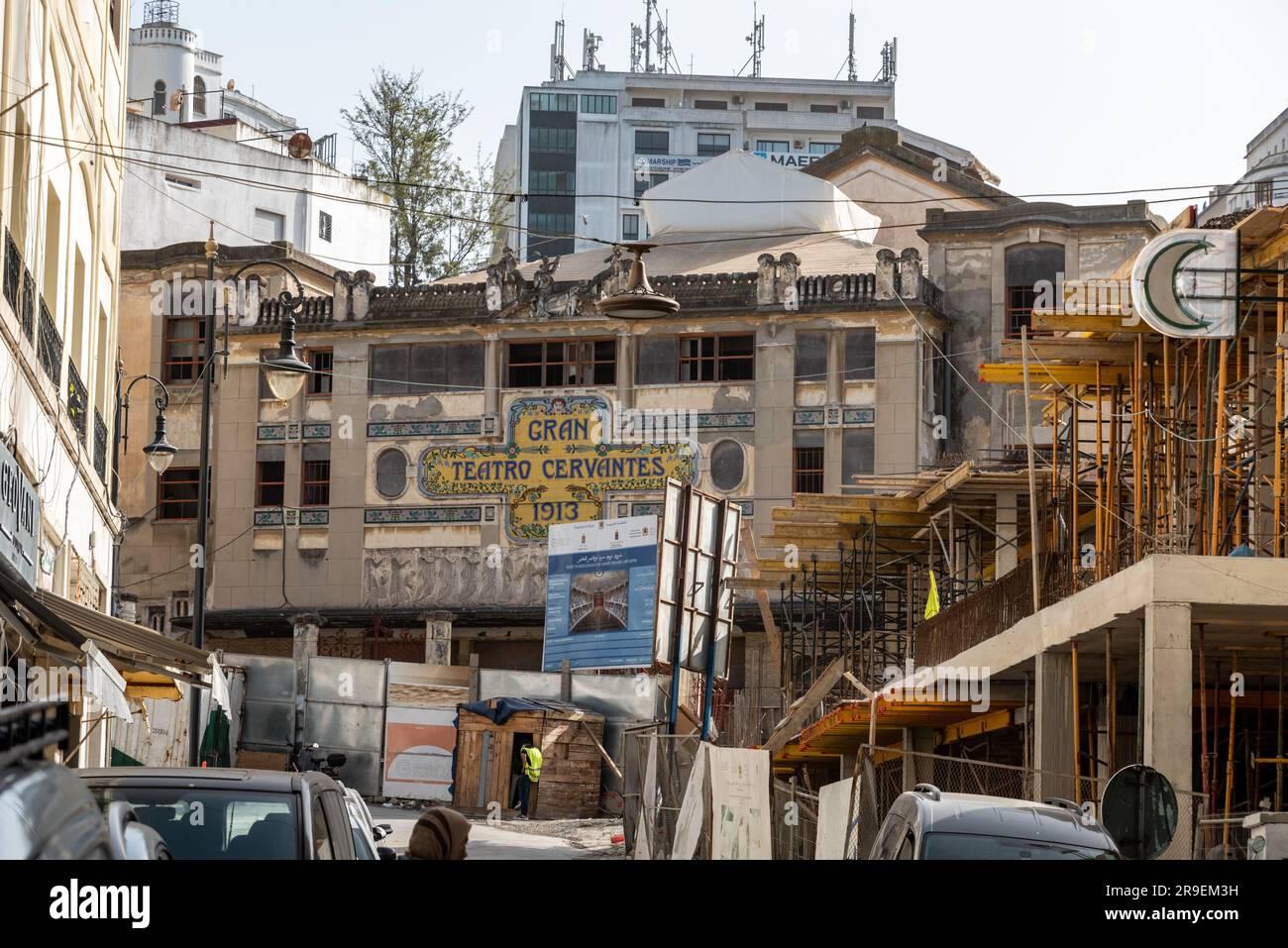 Famous Spanish derelict Art Deco Gran Teatro Cervantes in downtown ...