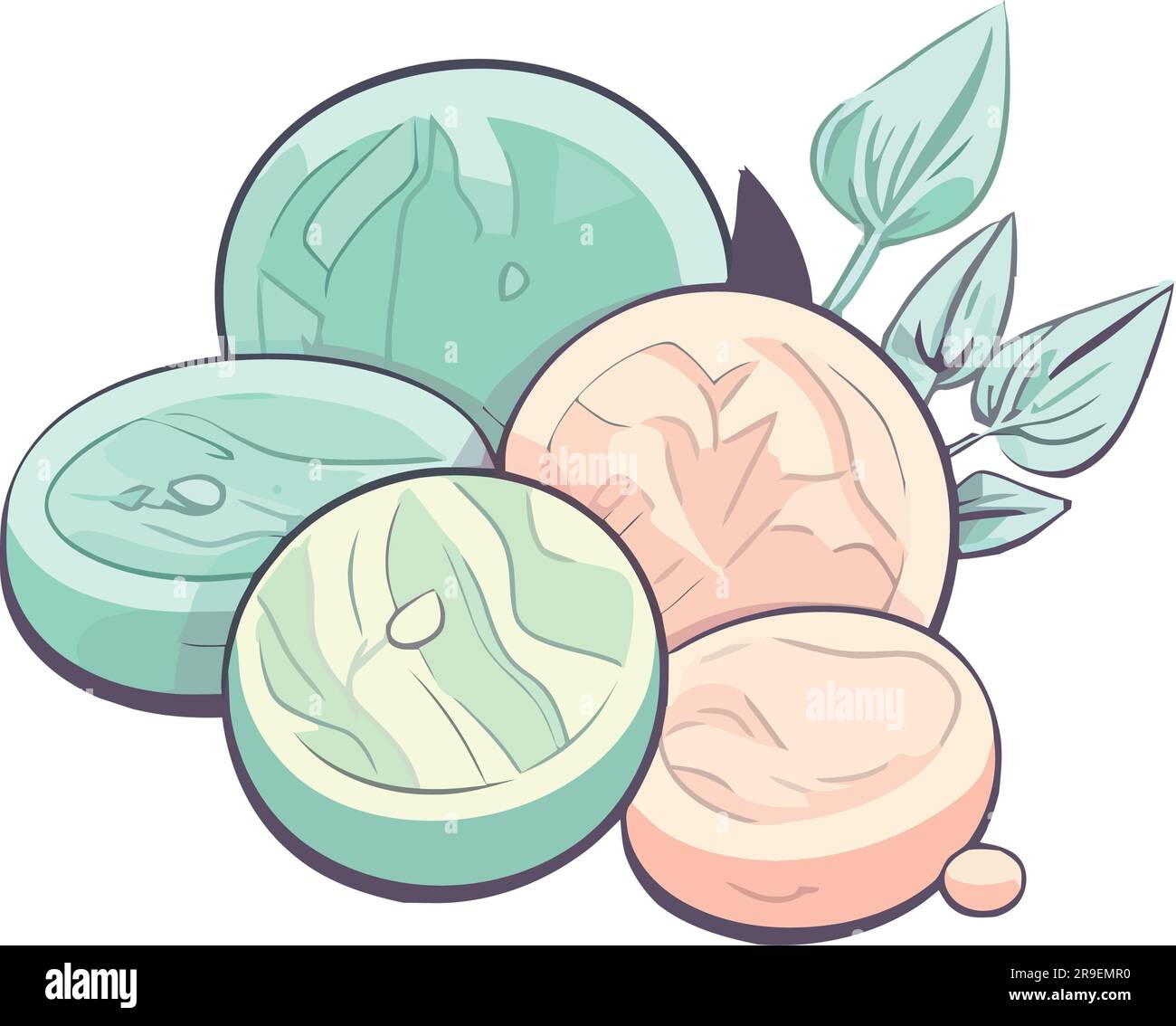 Fresh fruit ball over white Stock Vector Image & Art - Alamy