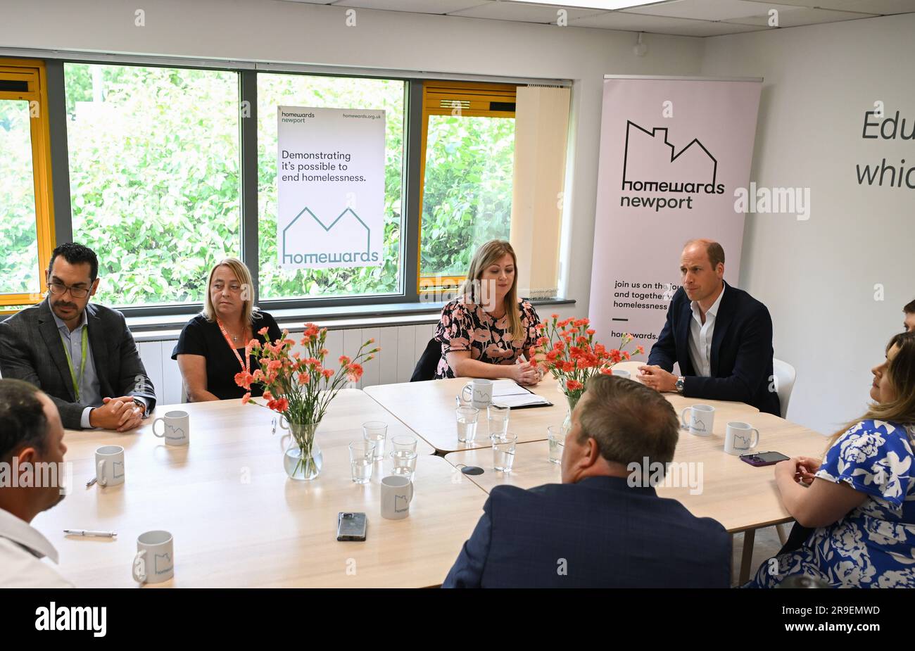The Prince of Wales during a visit to Maindee Primary School in Newport ...
