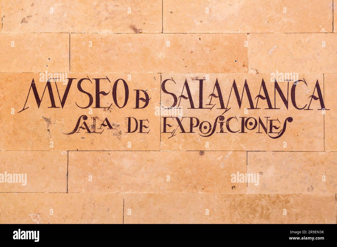 Salamanca, Spain - February 20, 2022: Handwritten sign on the wall in ...