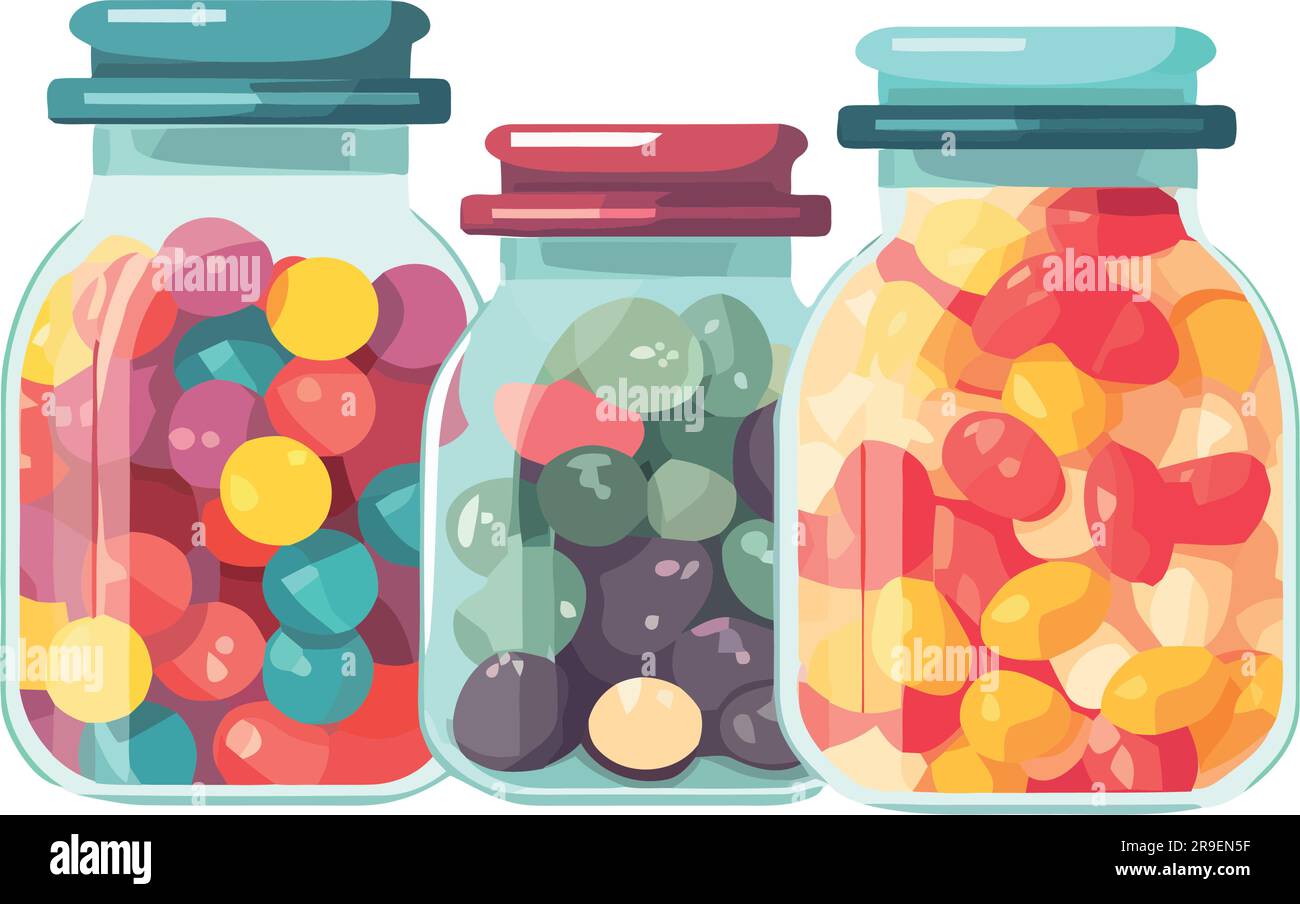 Candy jars isolated Stock Vector Images - Alamy