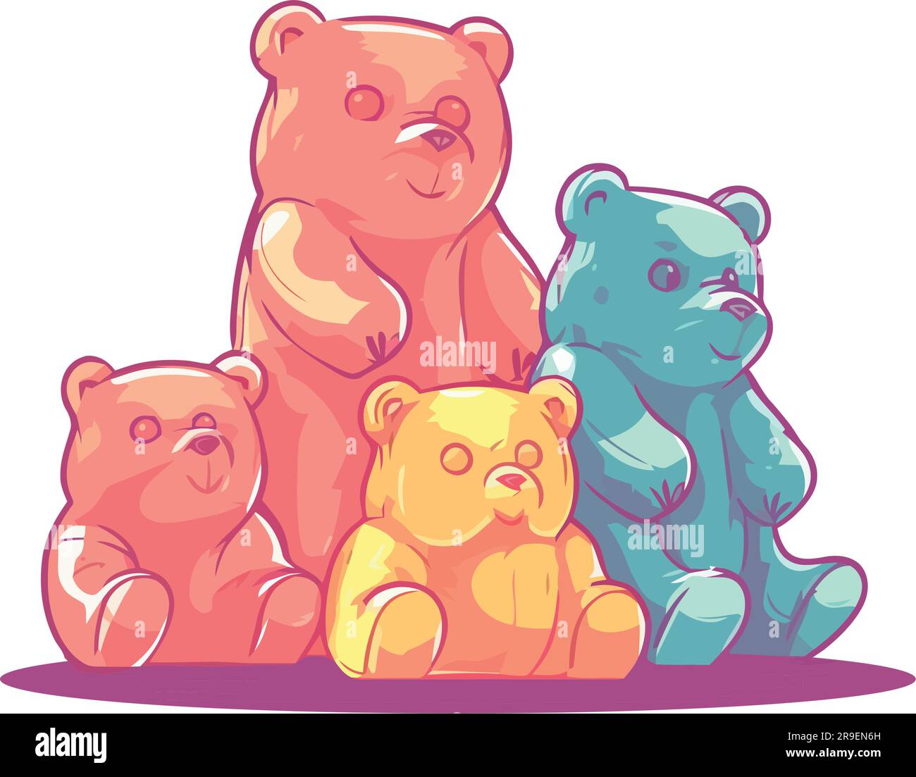 Gummy bears vector hi-res stock photography and images - Alamy