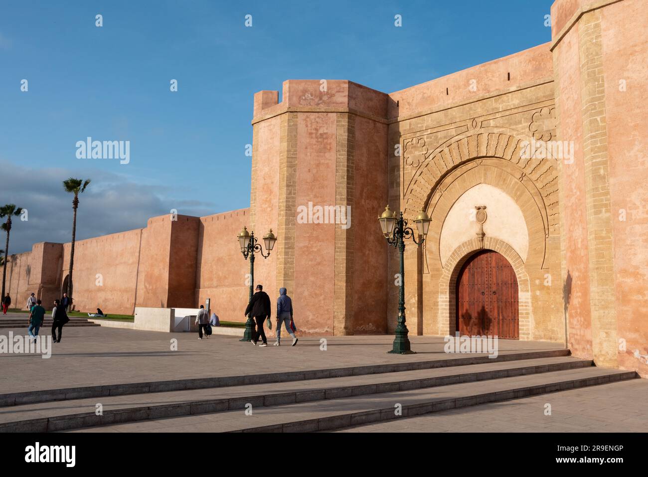 Big medieval city gate Bab el Had at the medina of Rabat, Morocco Stock ...