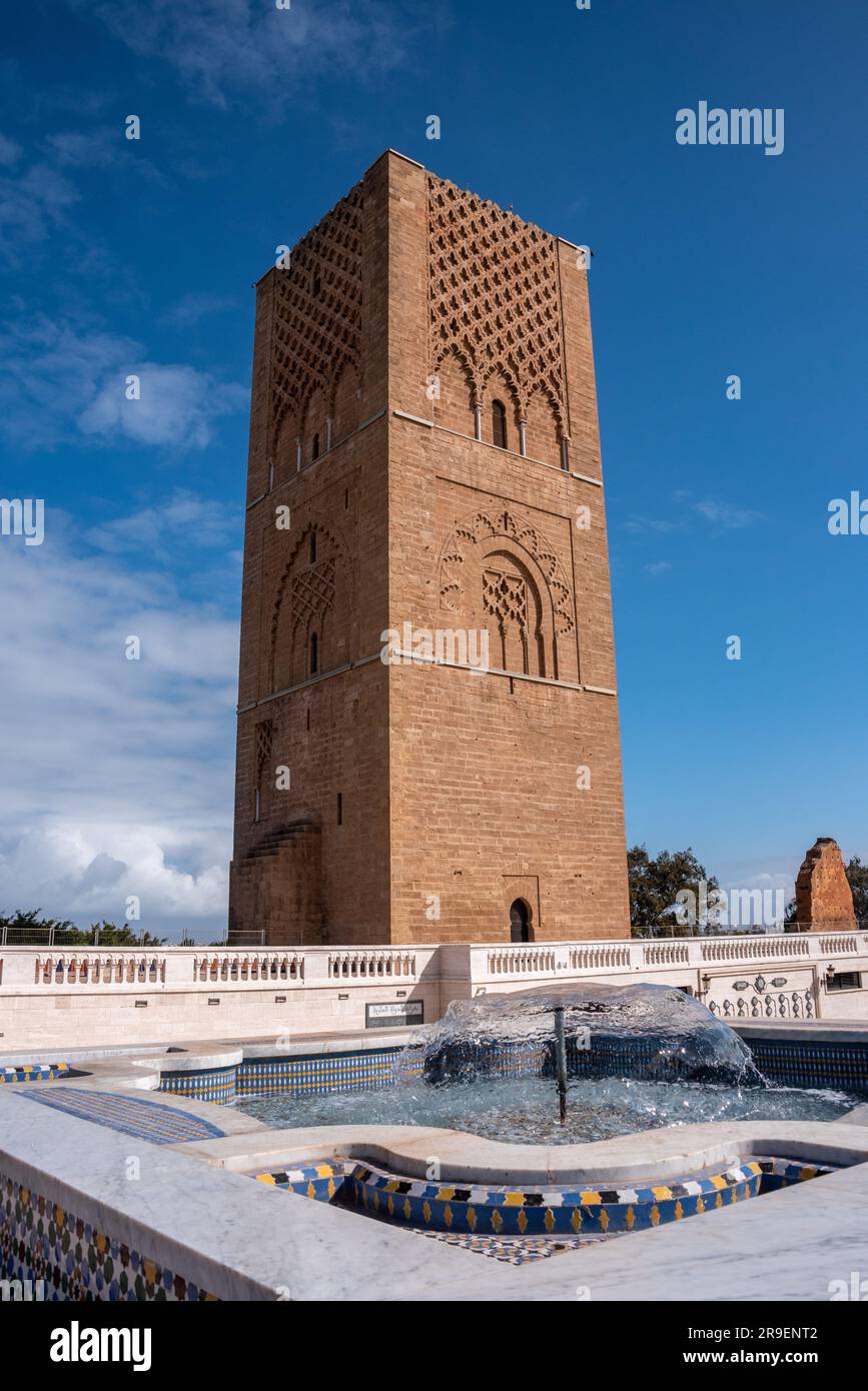 Iconic Hassan tower in the center of Rabat, planned as a even higher ...