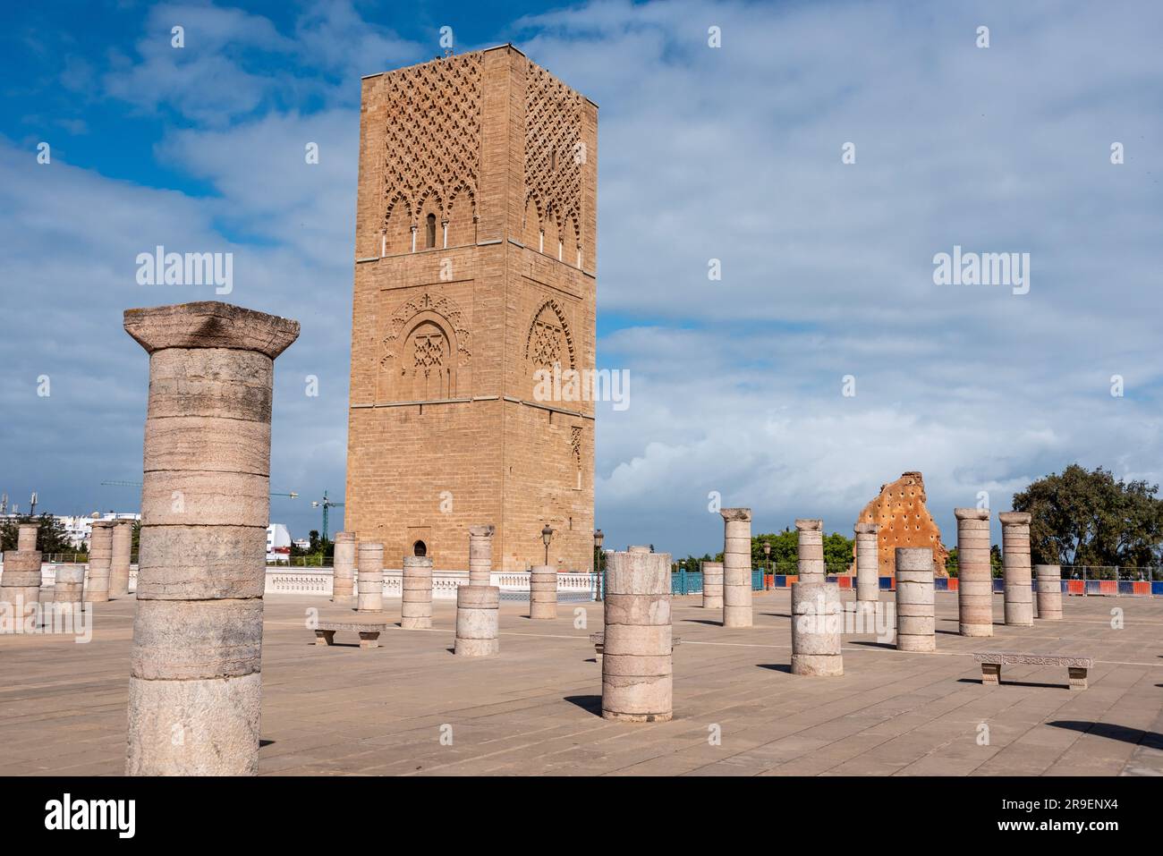 Iconic Hassan tower in the center of Rabat, planned as a even higher ...