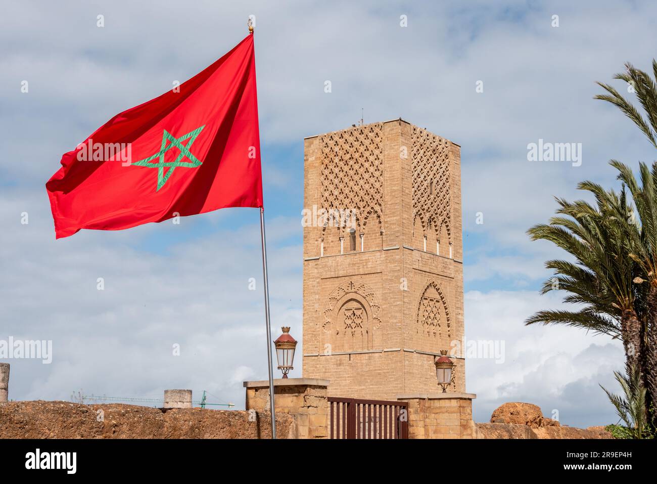 Iconic Hassan tower in the center of Rabat, planned as a even higher ...