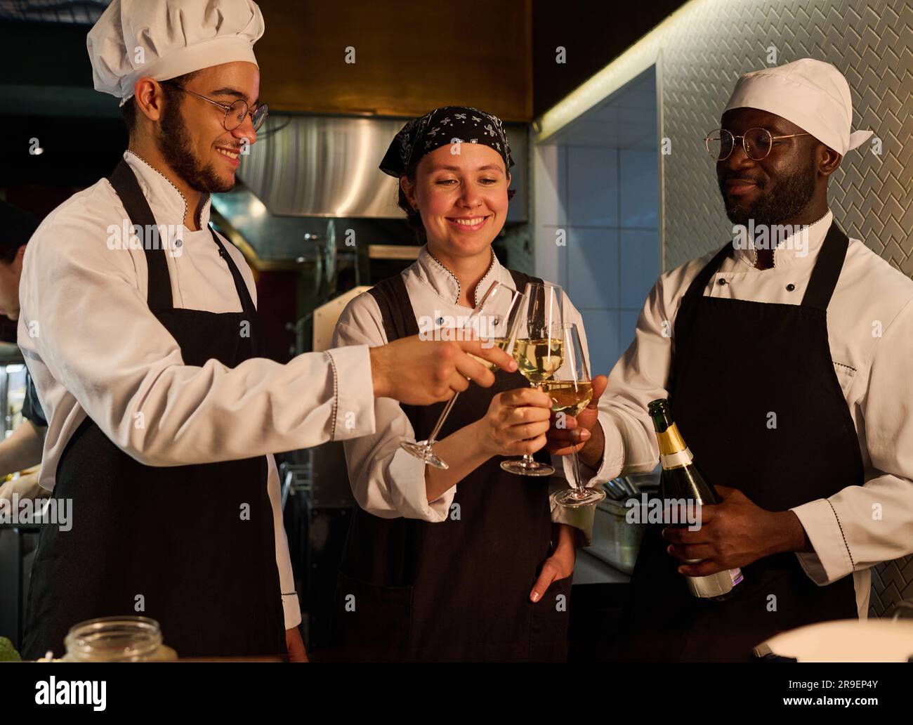 Three young happy intercultural hi-res stock photography and images - Alamy