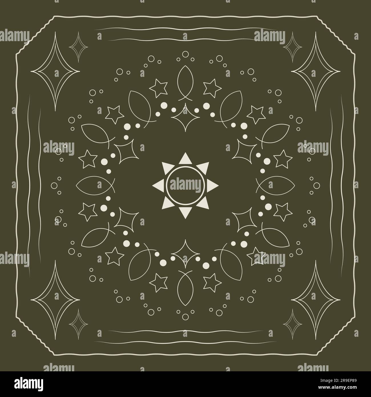 Bandana print Seamless pattern Tile design element Vector illustration ...