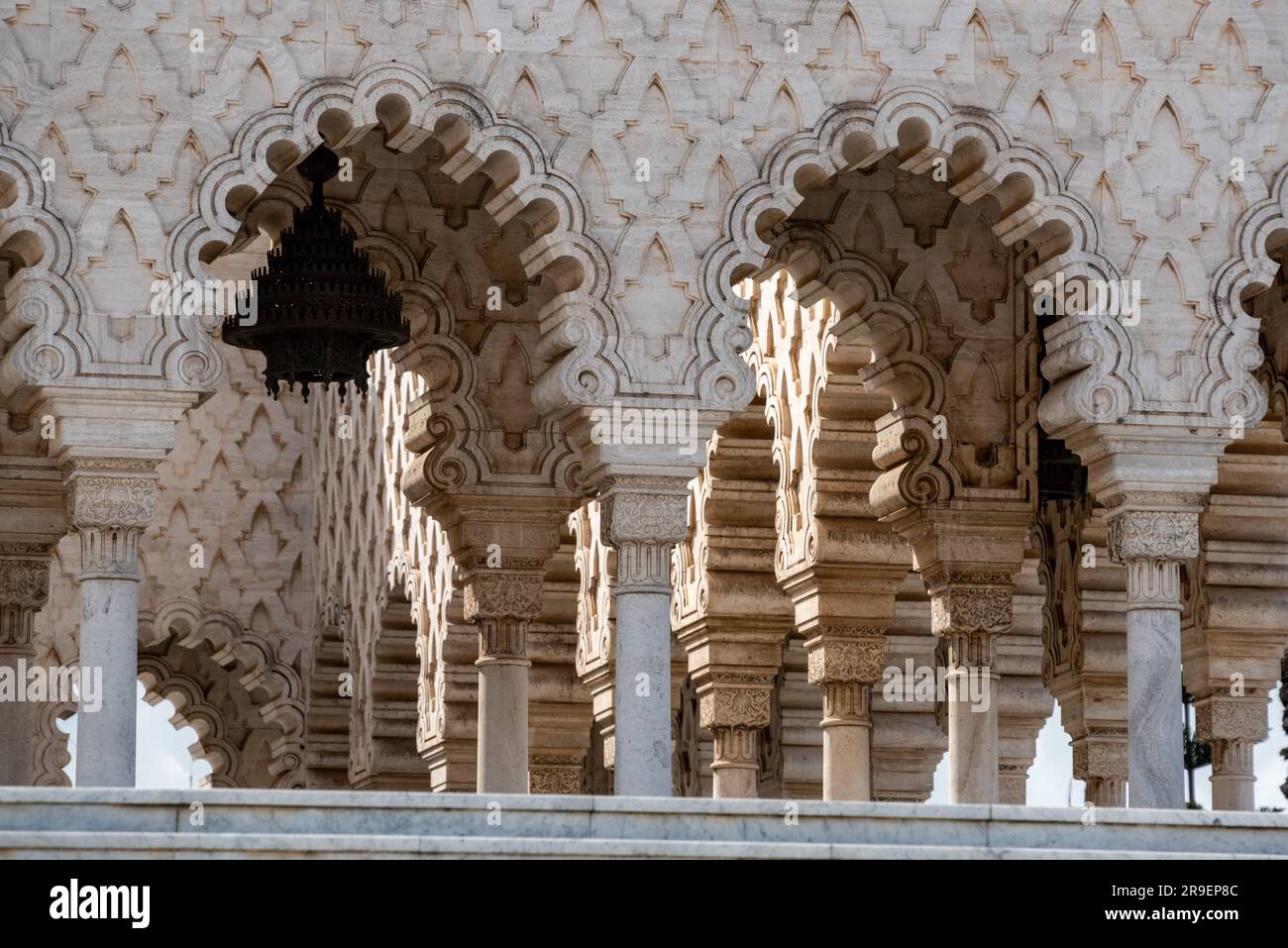 Memorial monument at the famous Hassan quarter in Rabat, Morocco Stock ...