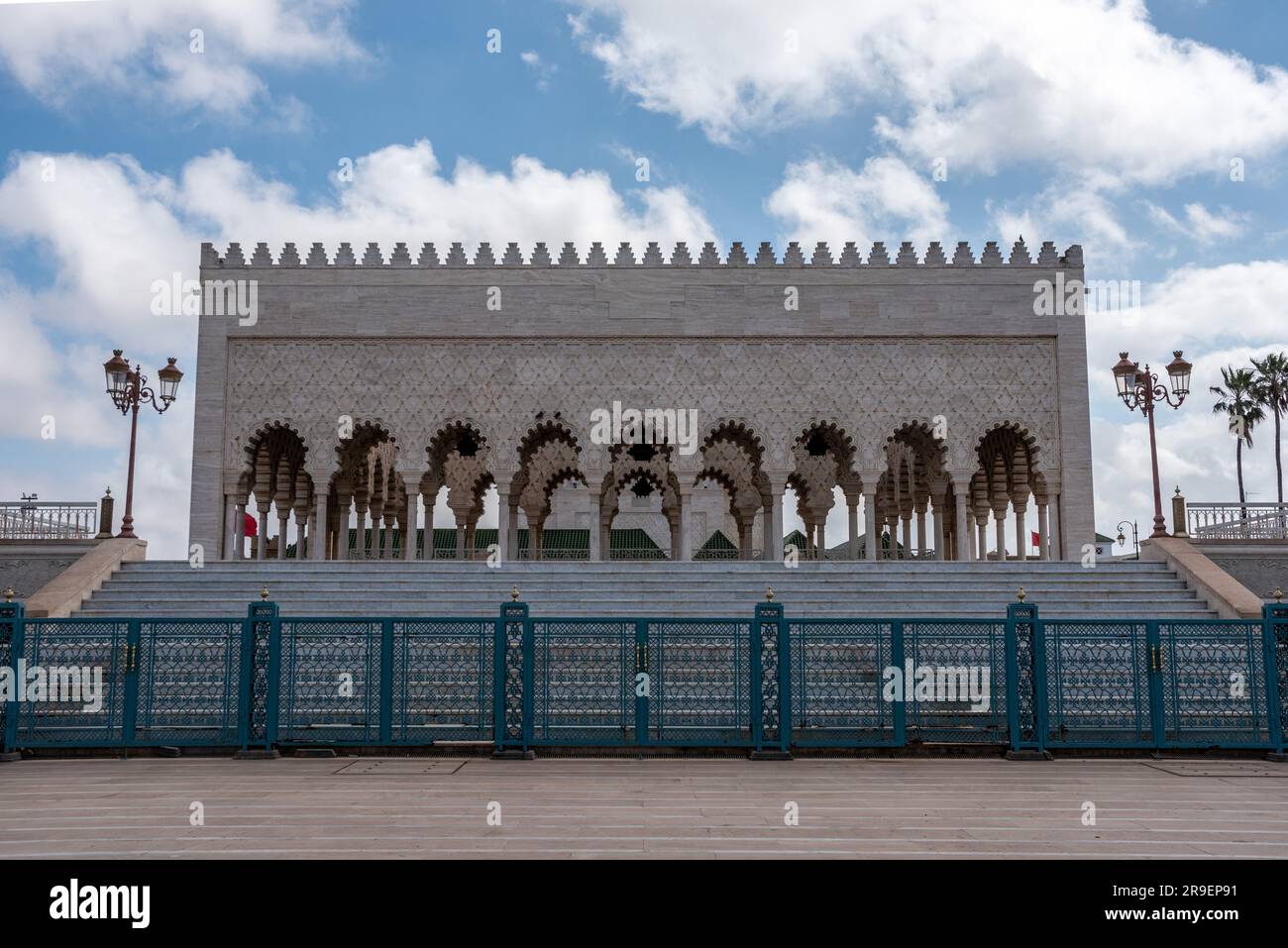 Memorial monument at the famous Hassan quarter in Rabat, Morocco Stock ...