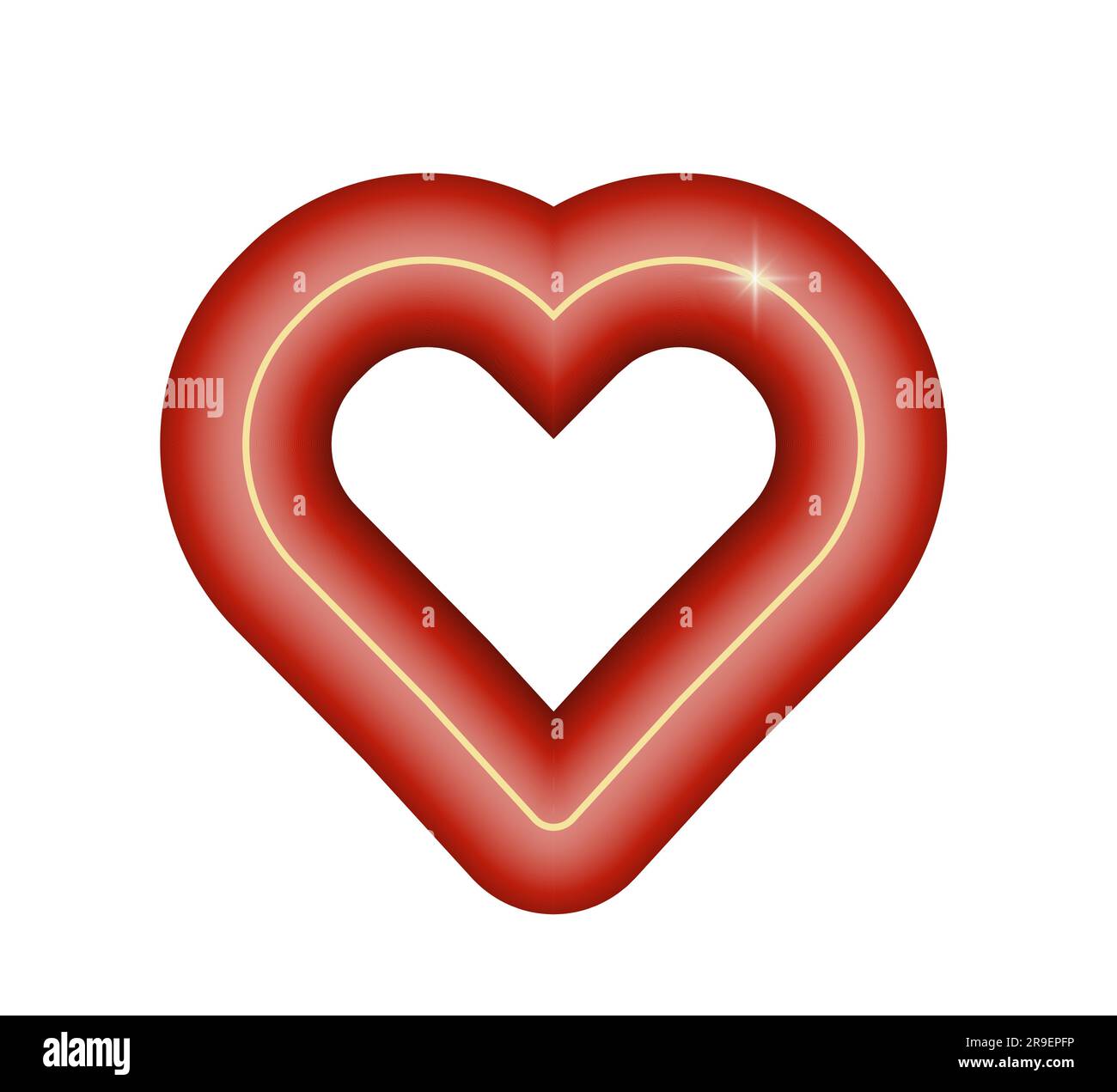 Red glowing heart. Love symbol. Design element. Vector illustration ...