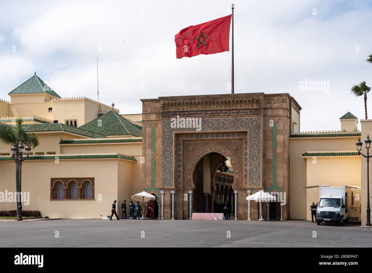 Main entrance of the Royal Palace in Rabat, Morocco Stock Photo - Alamy