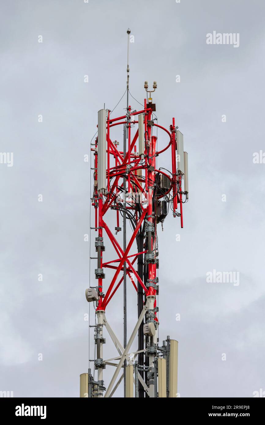 Antenna Mast for Gsm Communication and Internet Network Stock Photo - Alamy