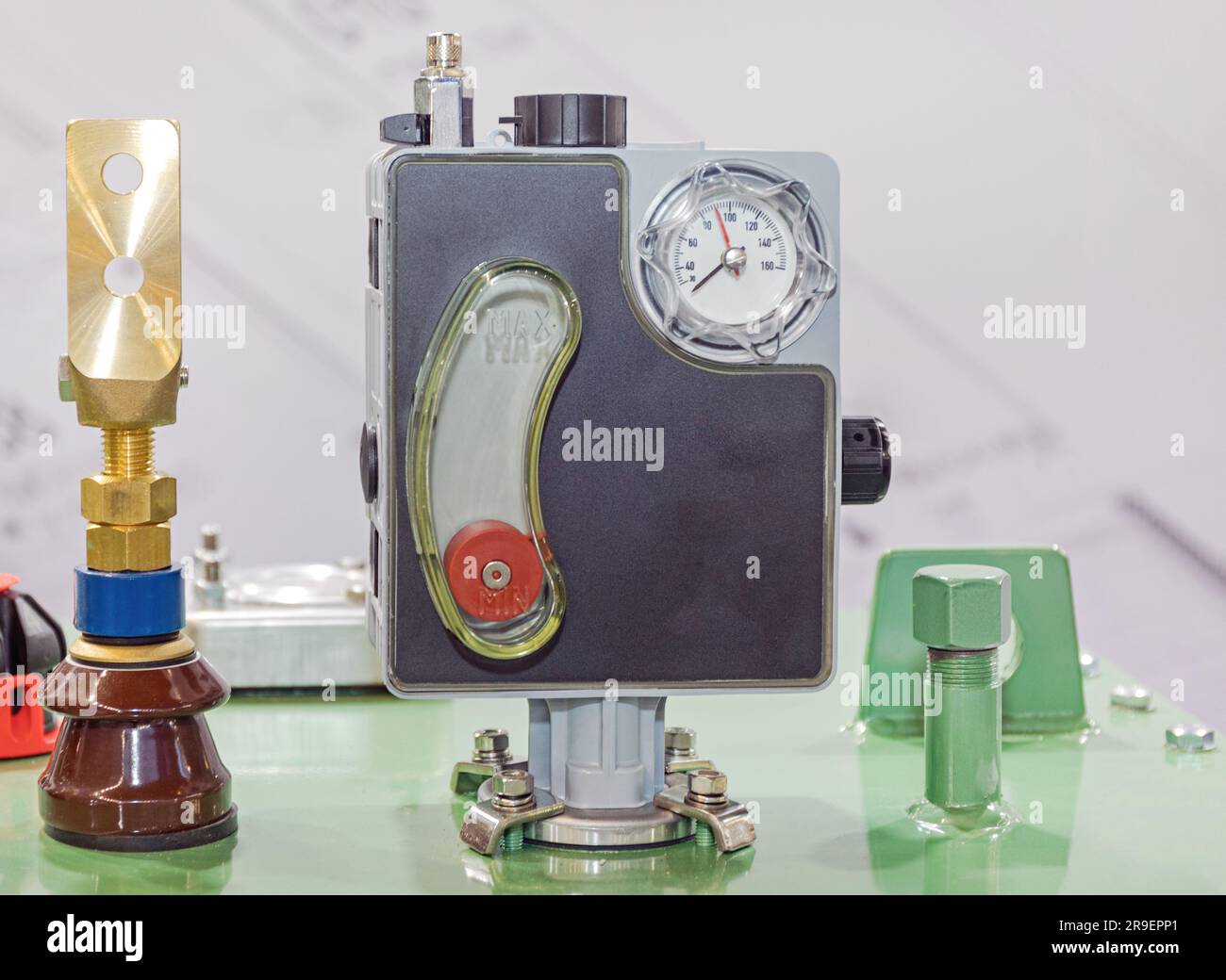 Integrated Safety Detector At Top Of Electric Power Transformer Stock