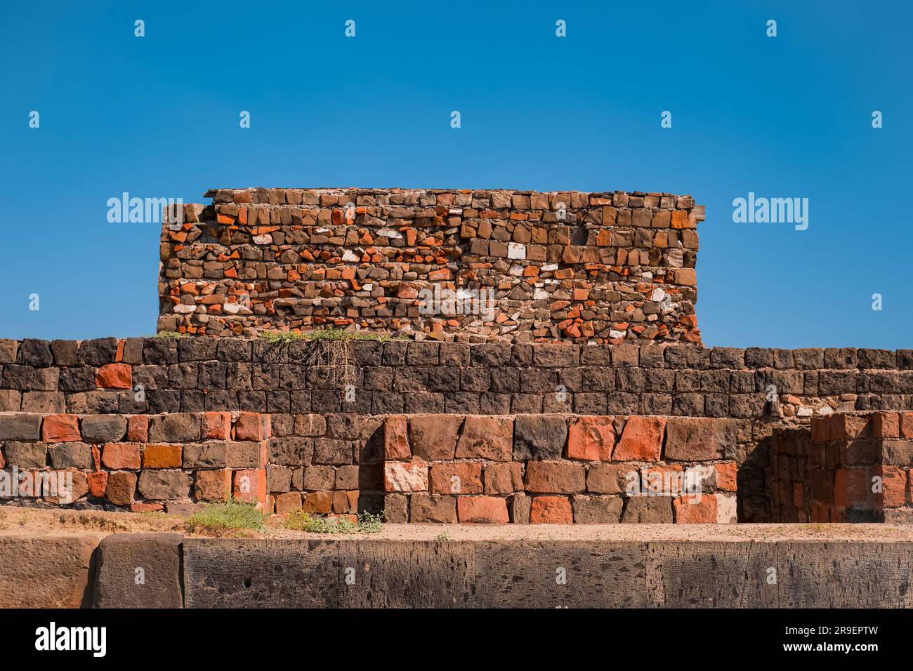 Restored walls of the ancient fortress of Erebuni, the kingdom of ...
