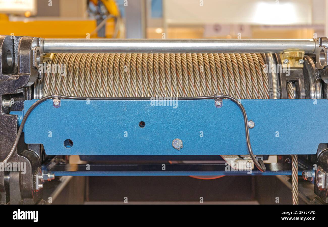 Wire Rope Hoist Lifting Device in Factory Building Stock Photo - Alamy