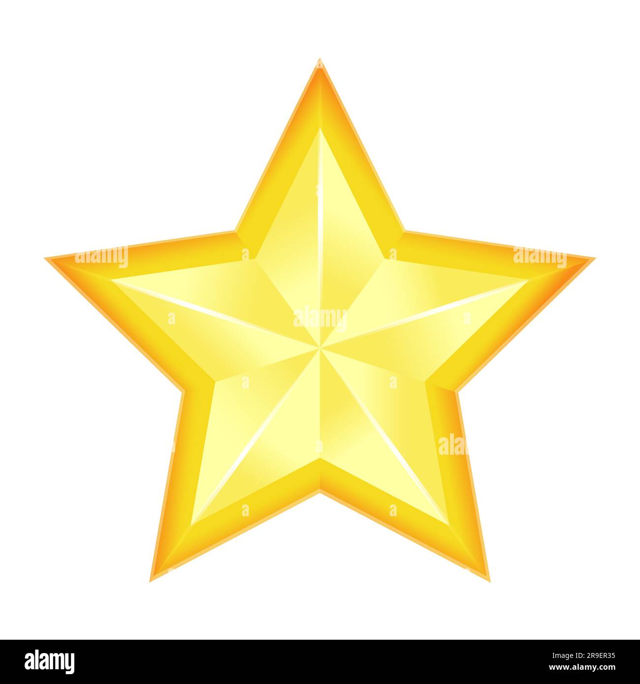 Golden star Vector illustration Isolated on white background Stock Vector Image & Art - Alamy
