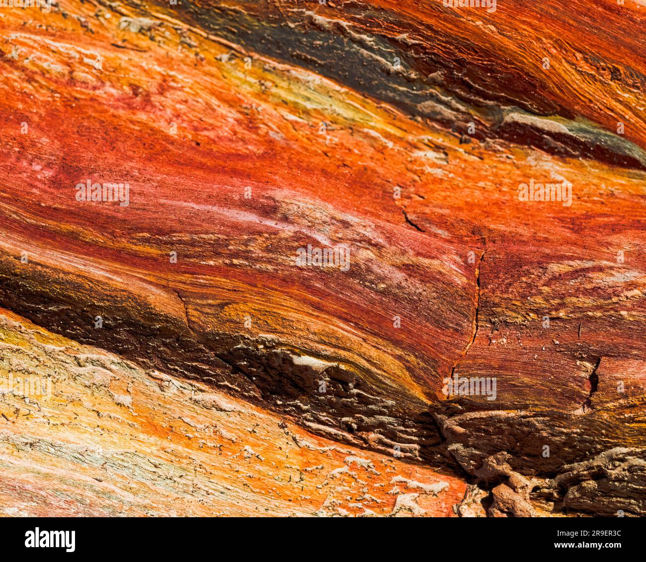 Banded sedimentary rock Stock Photo - Alamy