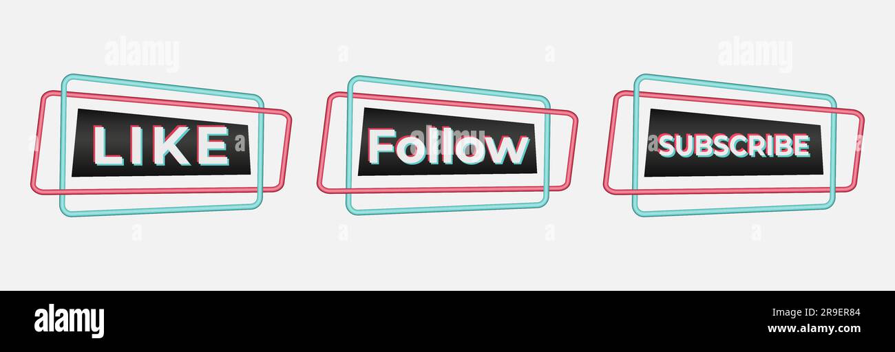 Follow tiktok Stock Vector Images - Alamy