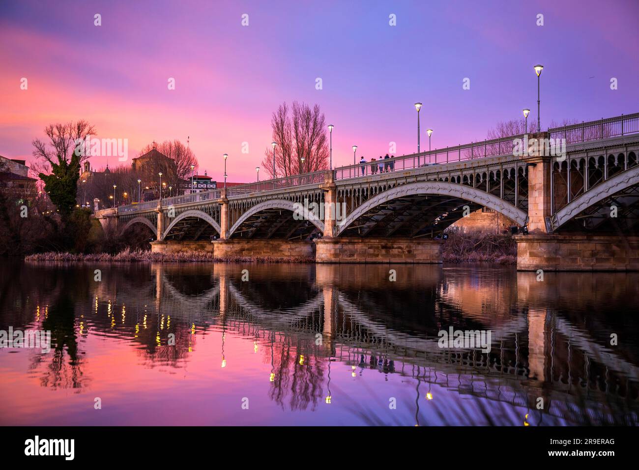 Enrique Estevan Bridge over the Tormes River in Salamanca, Castile and Leon, Spain Stock Photo ...