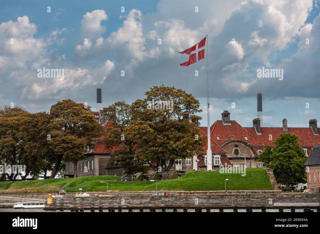 Copenhagen, Denmark - September 14, 2010: East shore harbor with ...