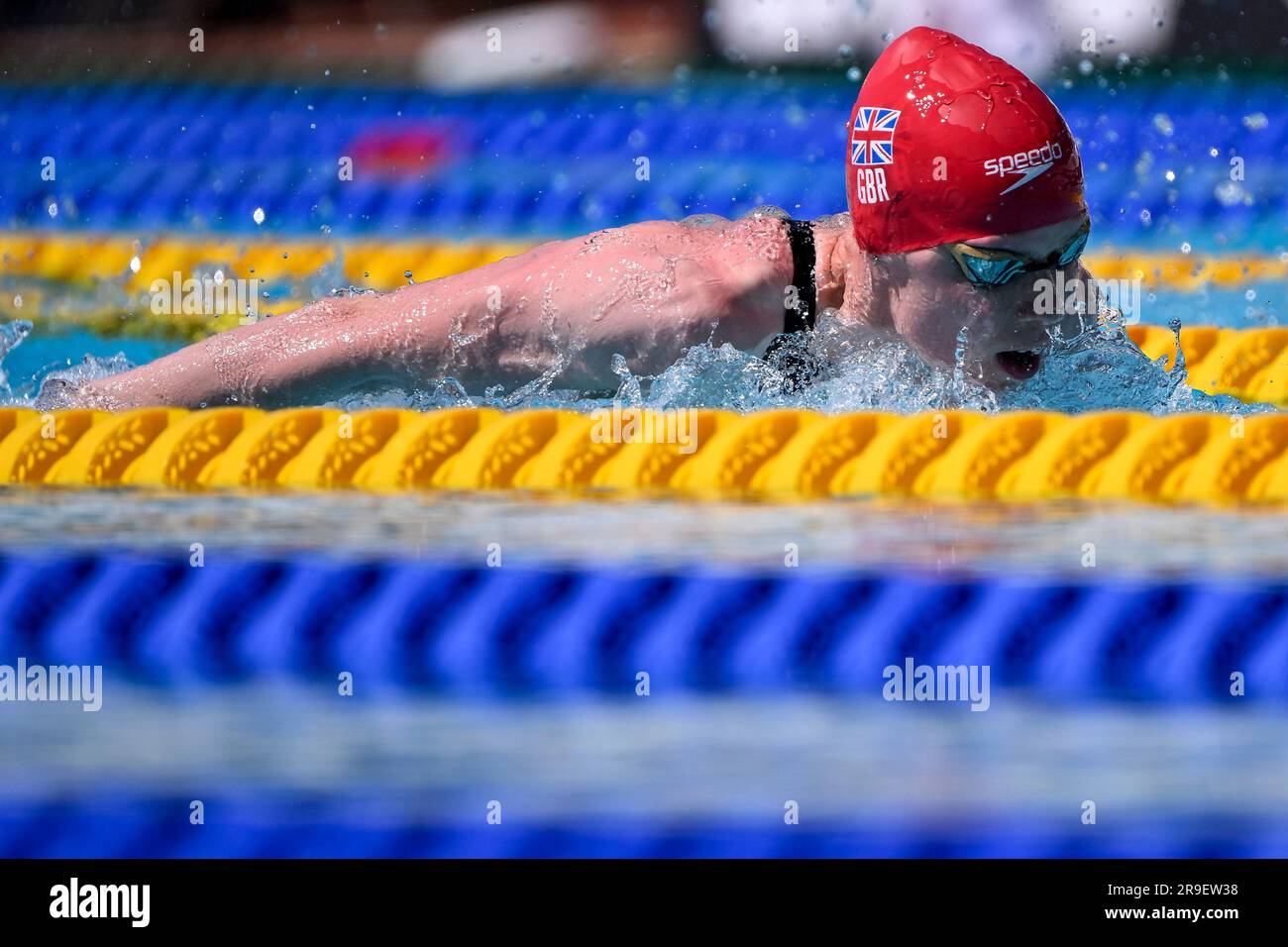 Laura Stephens of Great Britain competes in the 200m Butterfly Women ...