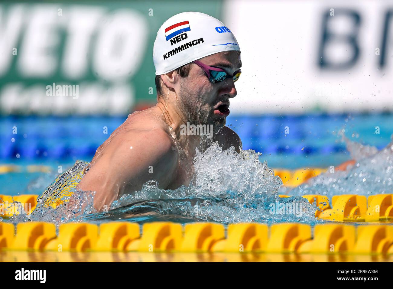 Arno Kamminga of Nthe Netherlands competes in the 200m Breaststroke Men ...