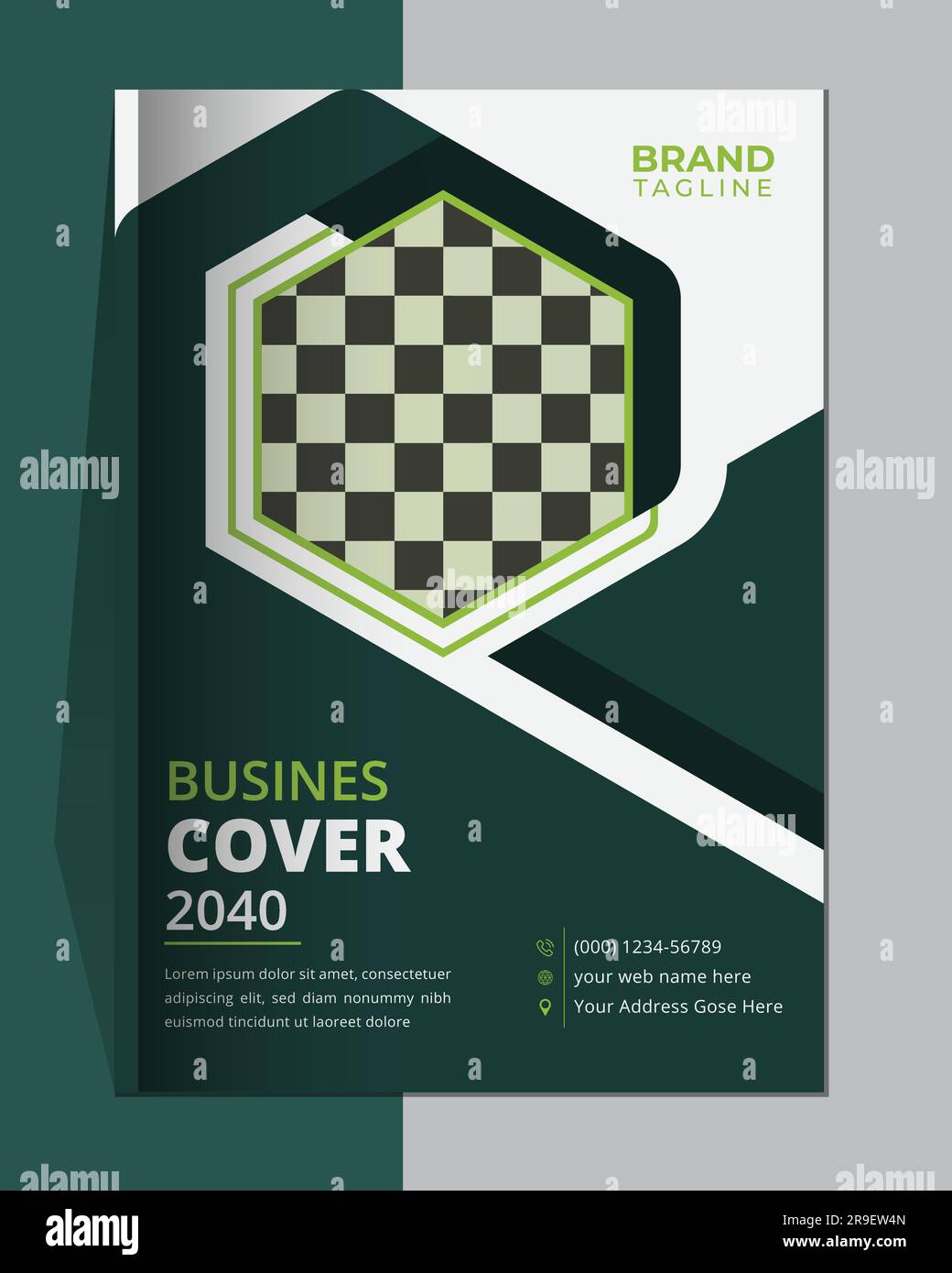 Corporate business brochure book cover template design with Leaflet ...