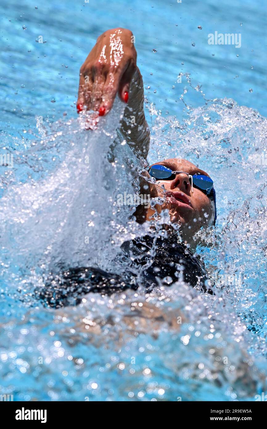 Sara Franceschi of Italy competes in the 200m Individual Medley Women ...