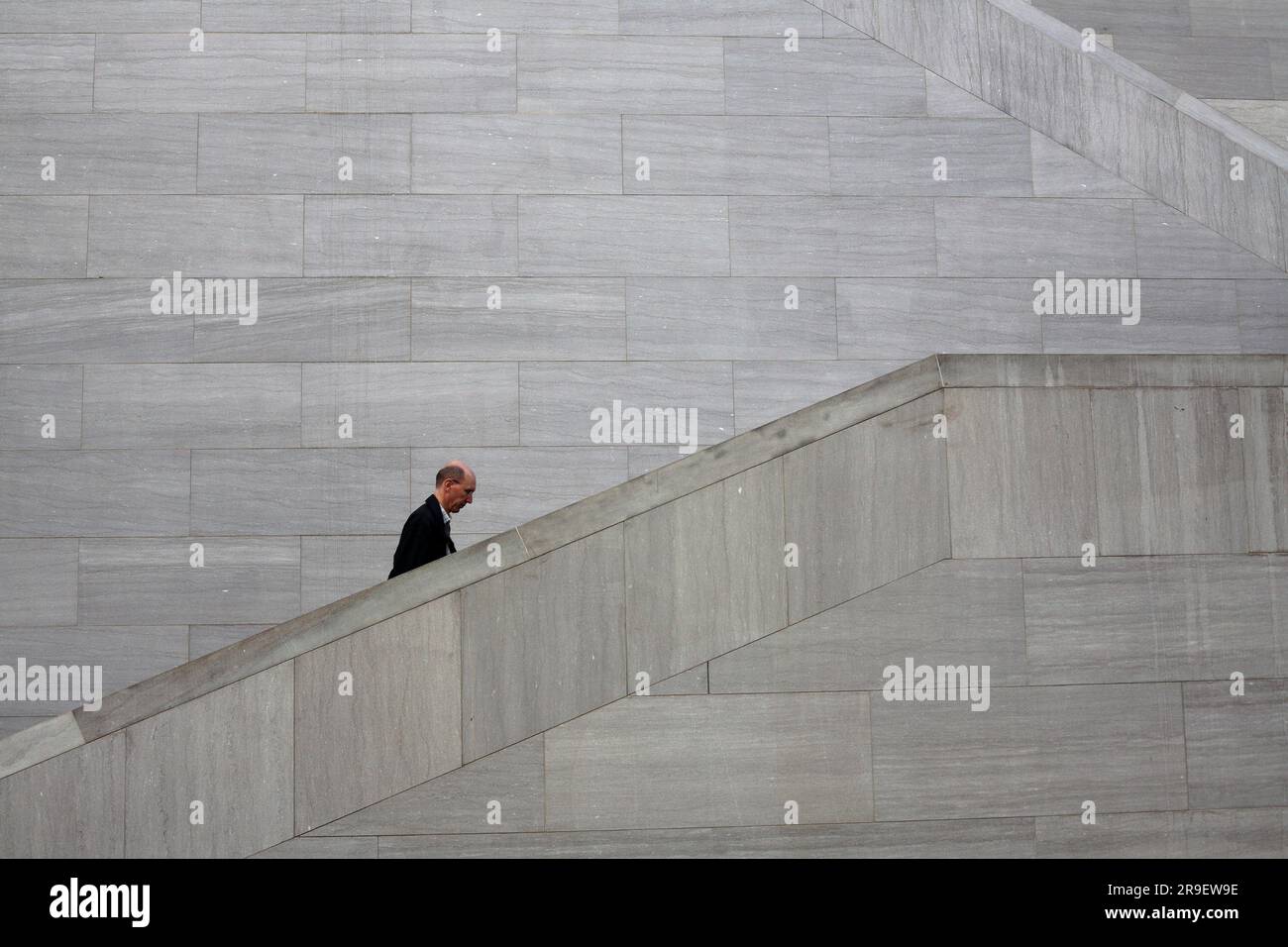 A visitor to the East Wing of the National Gallery of Art. Washington, DC. USA Stock Photo - Alamy