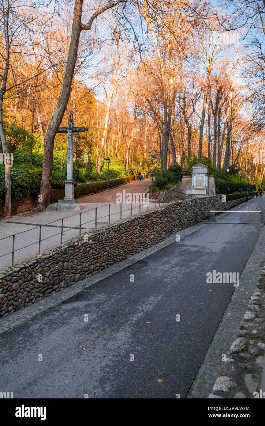 Granada, Spain - February 22, 2022: Entrance to the famous historical ...